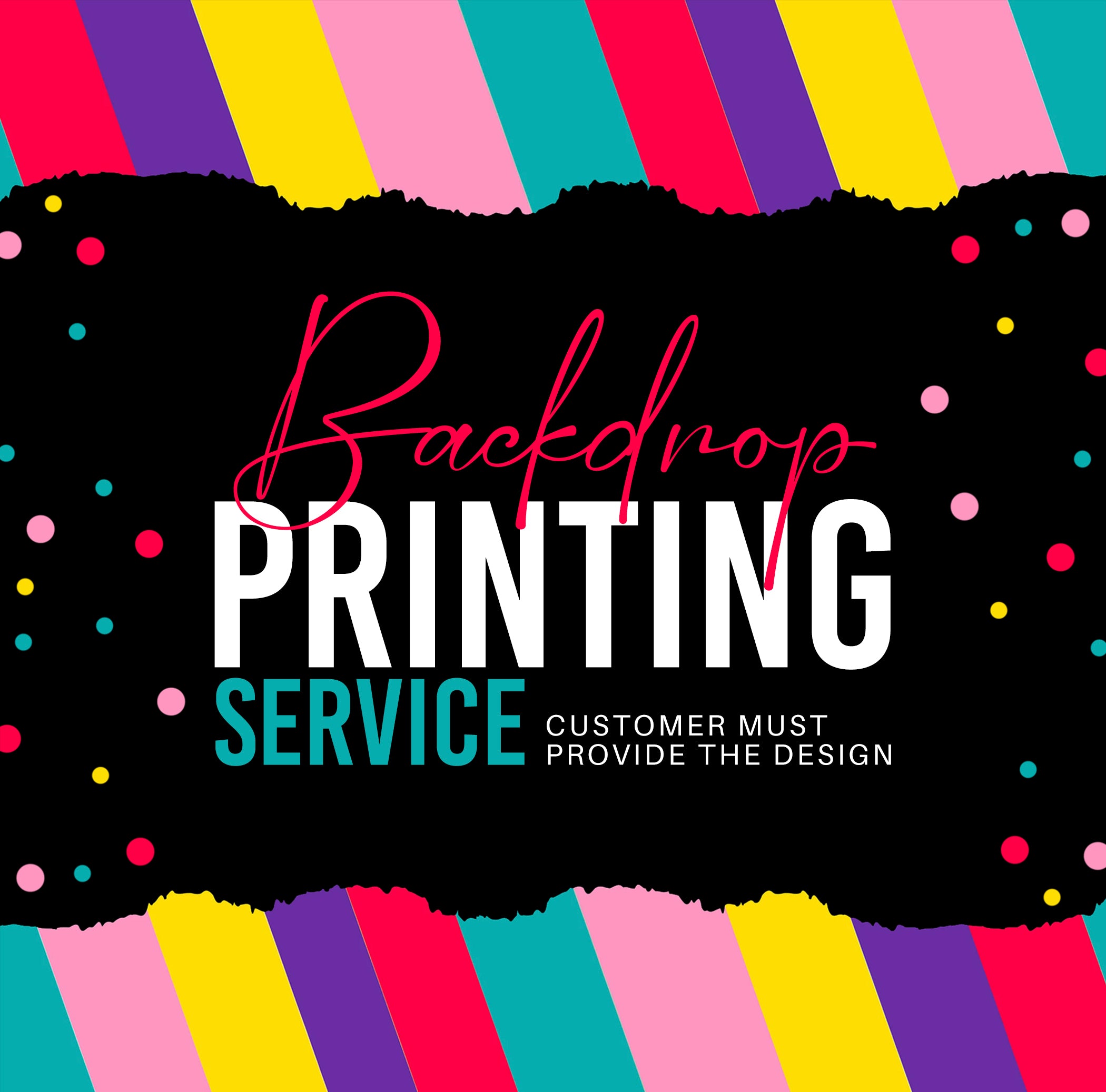 BACKDROP PRINTING SERVICE - Design provided By Customer – sweetcardstore
