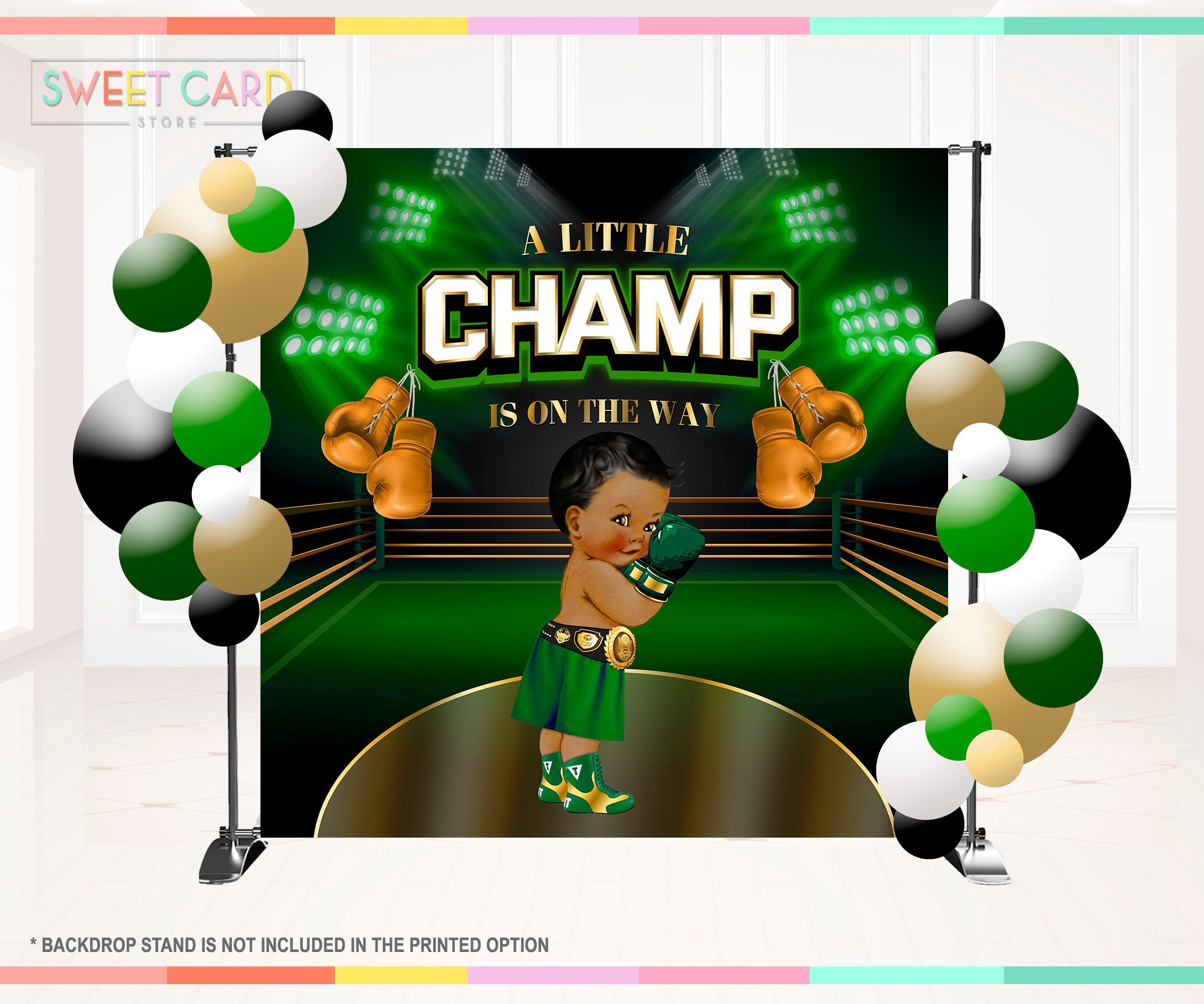 BABY BOXER BACKDROP, Boxer Baby Shower Backdrop, it's a boy Baby showe ...