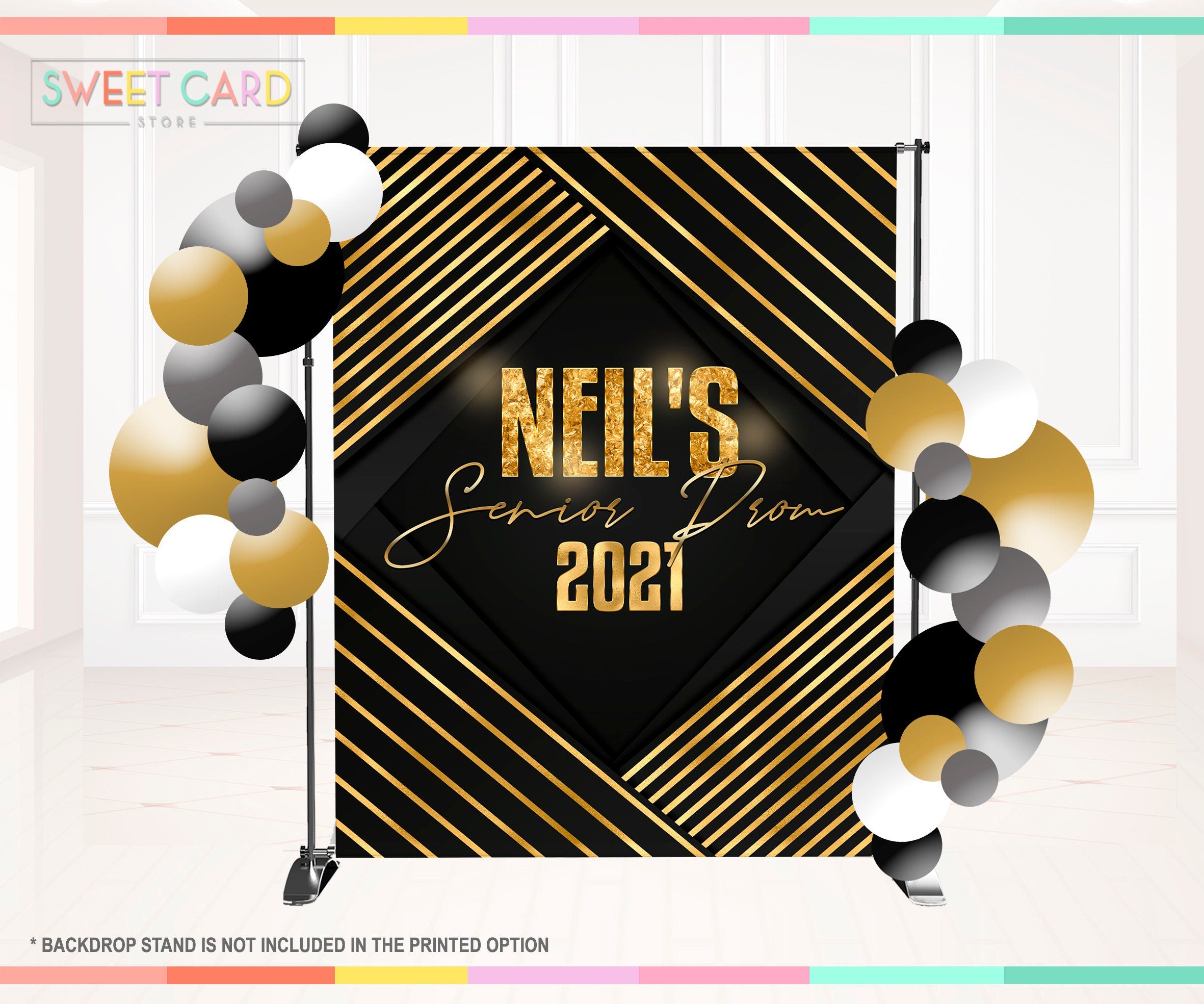 Prom Gold Printable Backdrop, Prom Elegant Backdrop,Prom Background,Pr ...