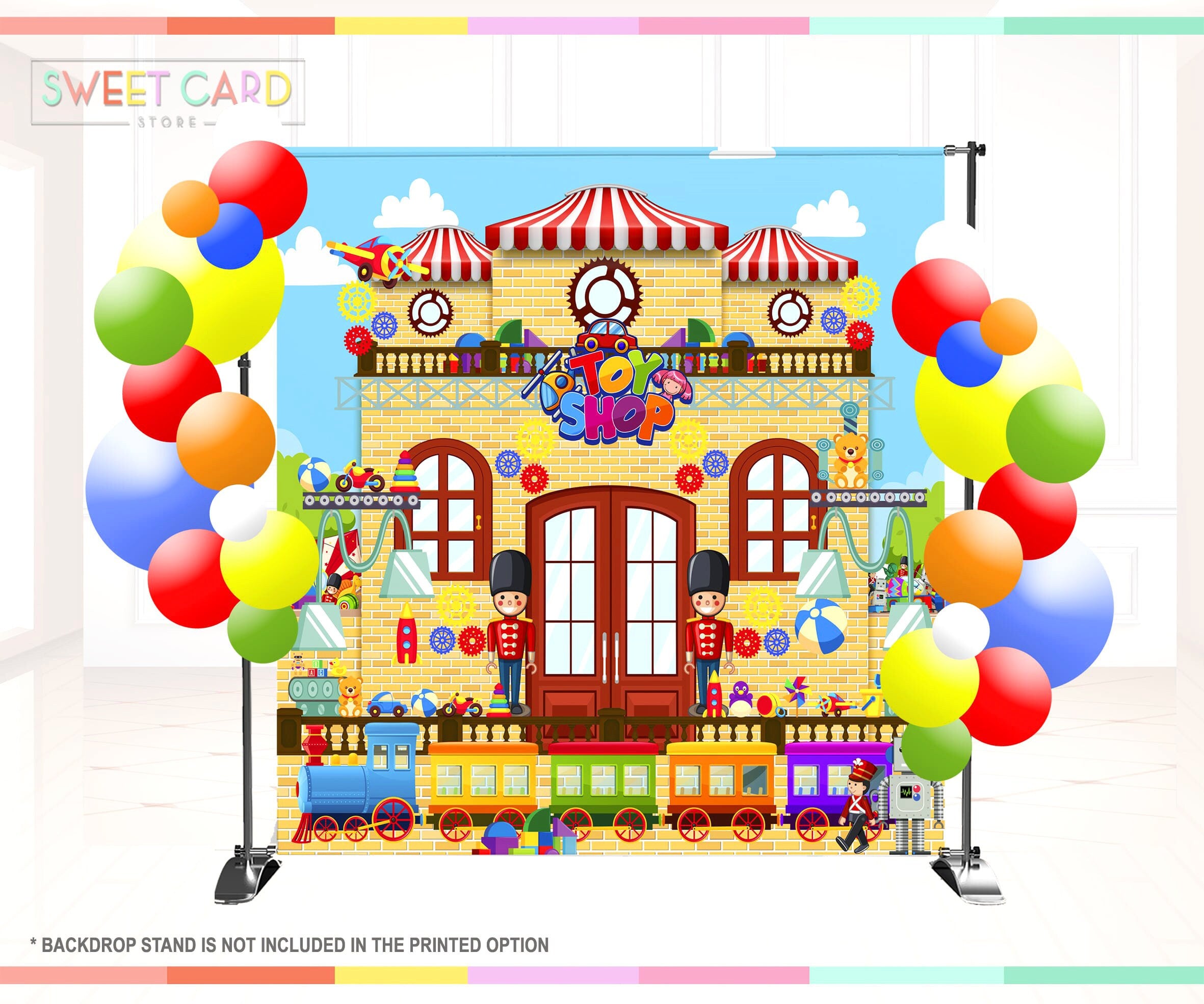 TOY SHOP BACKDROP, toy store party backdrop, toys party Backdrop, toy ...