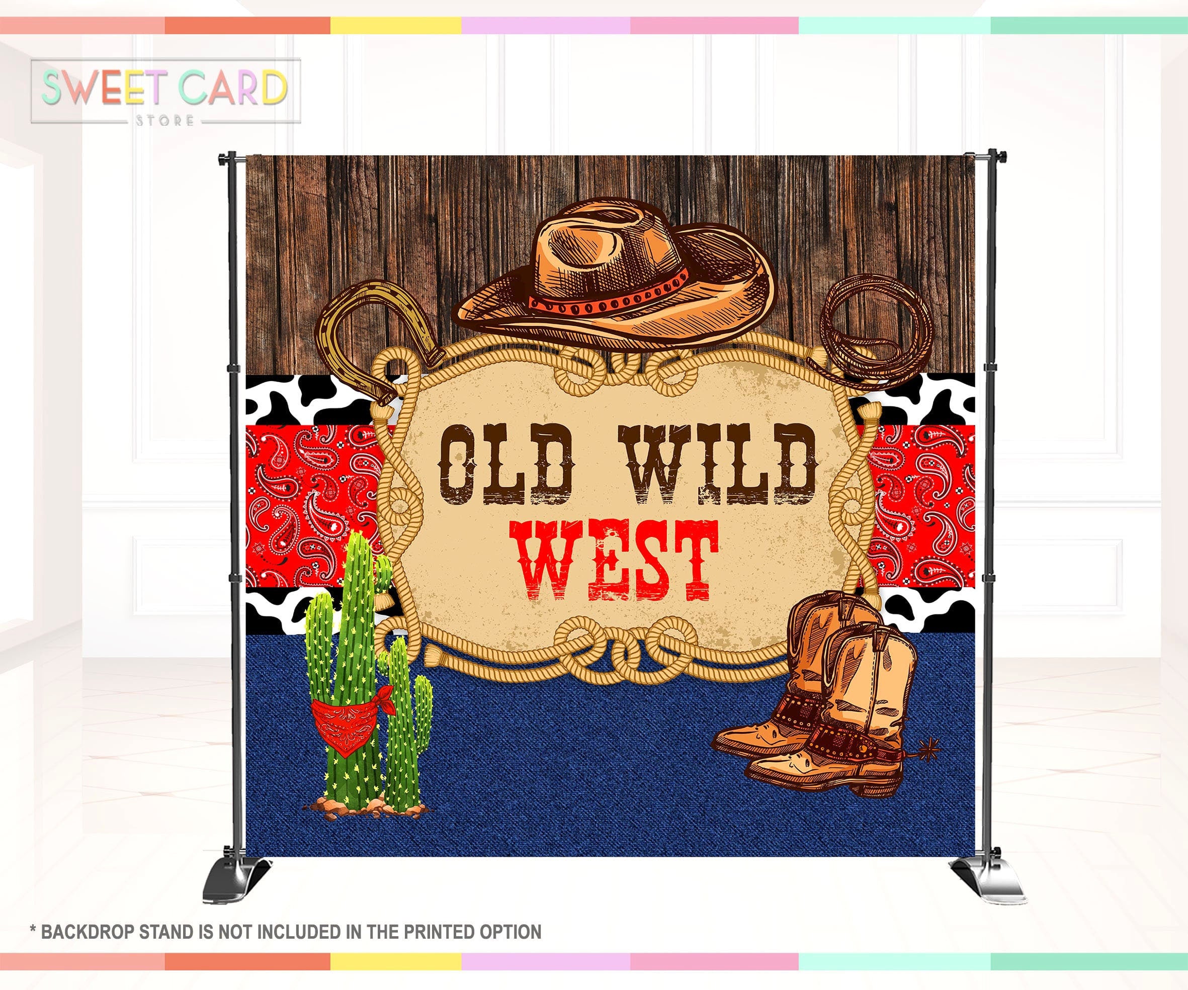 COWBOY WESTERN BACKDROP | Rodeo backdrop | Cowboy western Backdrop | C ...