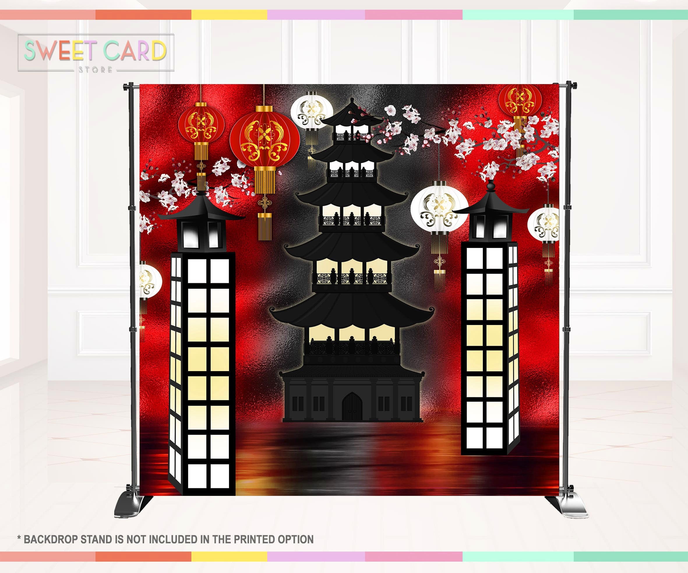 Asian Chinese Party Printable Backdrop, Chinese Party Backdrop, Chines ...