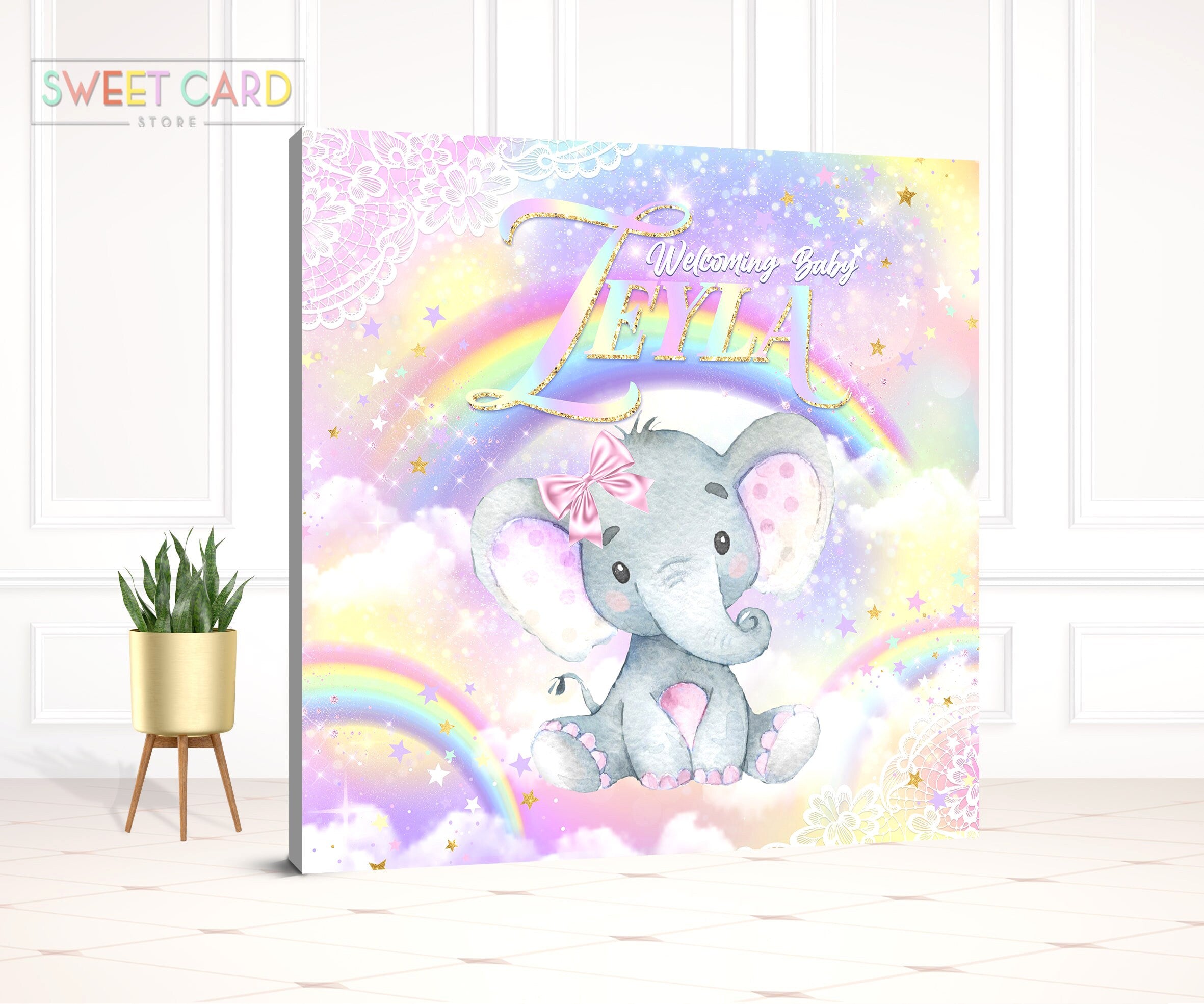 Elephant Baby Shower Backdrop, Elephant Baby Shower, Elephant Party, E ...