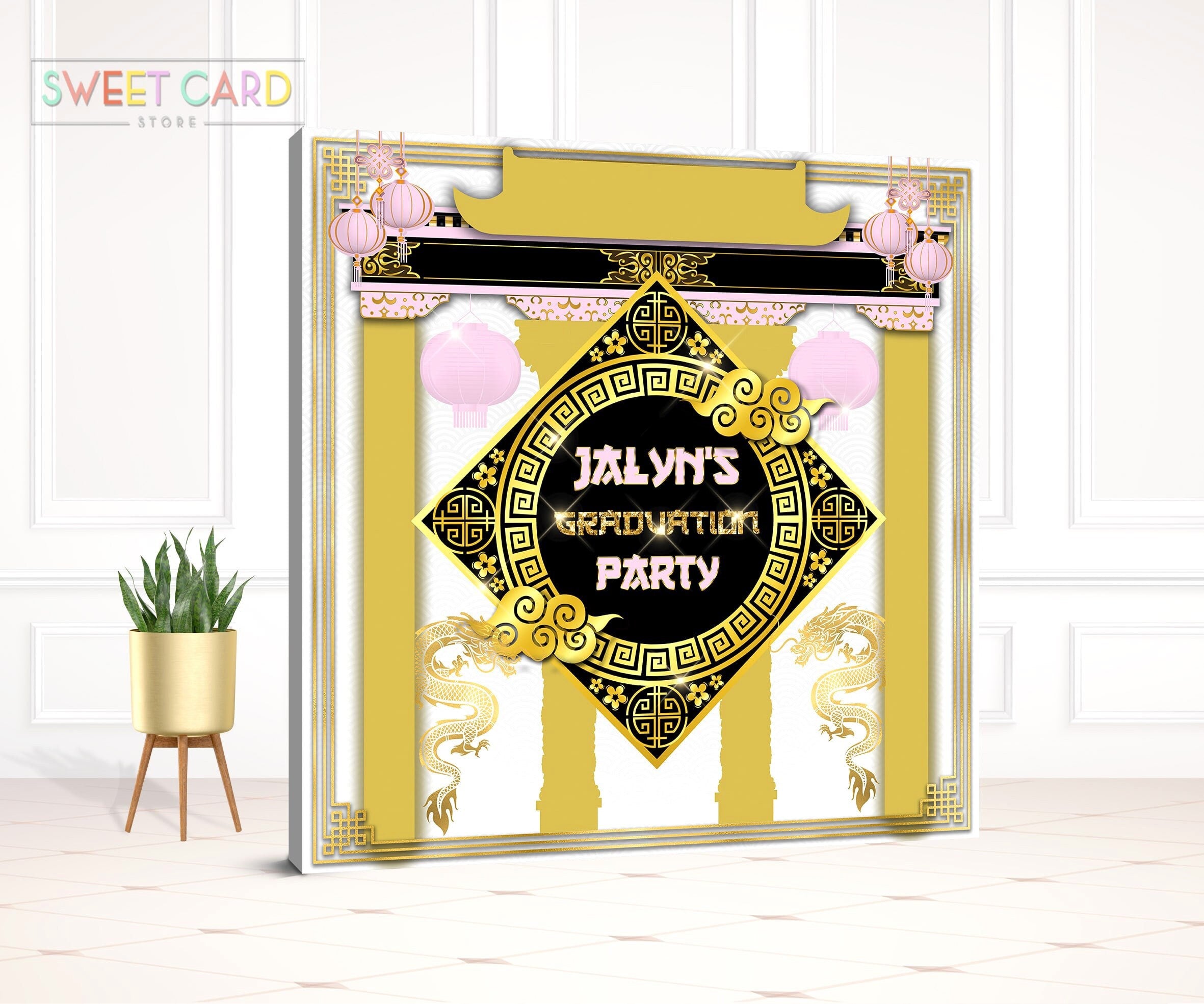 Asian Chinese Party Printable Backdrop, Chinese Party Backdrop, Chines ...