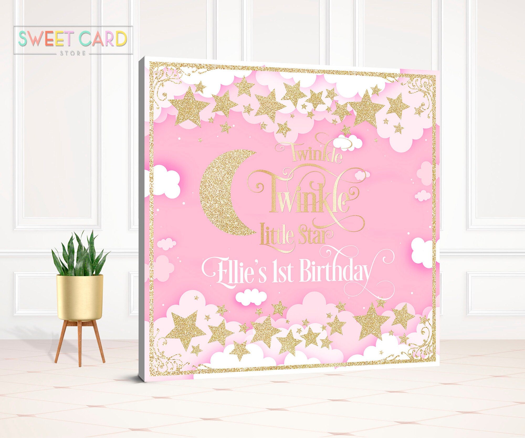 Twinkle Twinkle Little Star Party Backdrop, Stars Backdrop, Moon and S ...