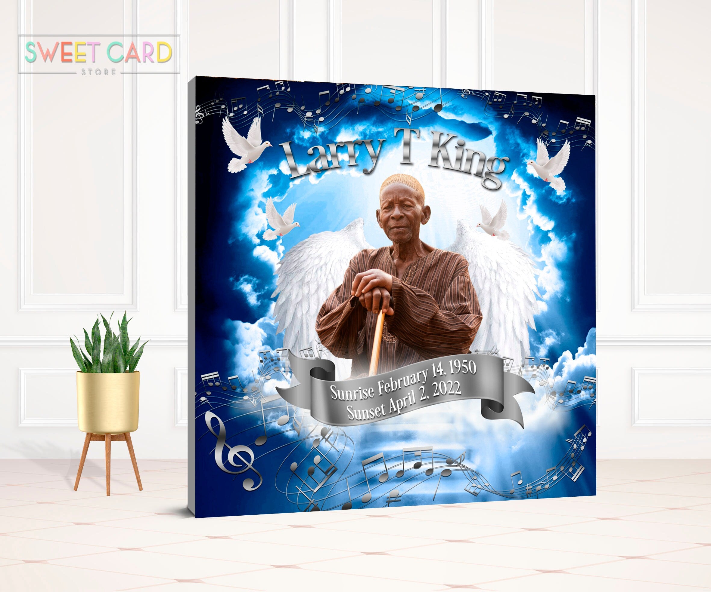 Heaven Sent backdrop, Memorial, Funeral ,memorial backdrop, Funeral Ba ...