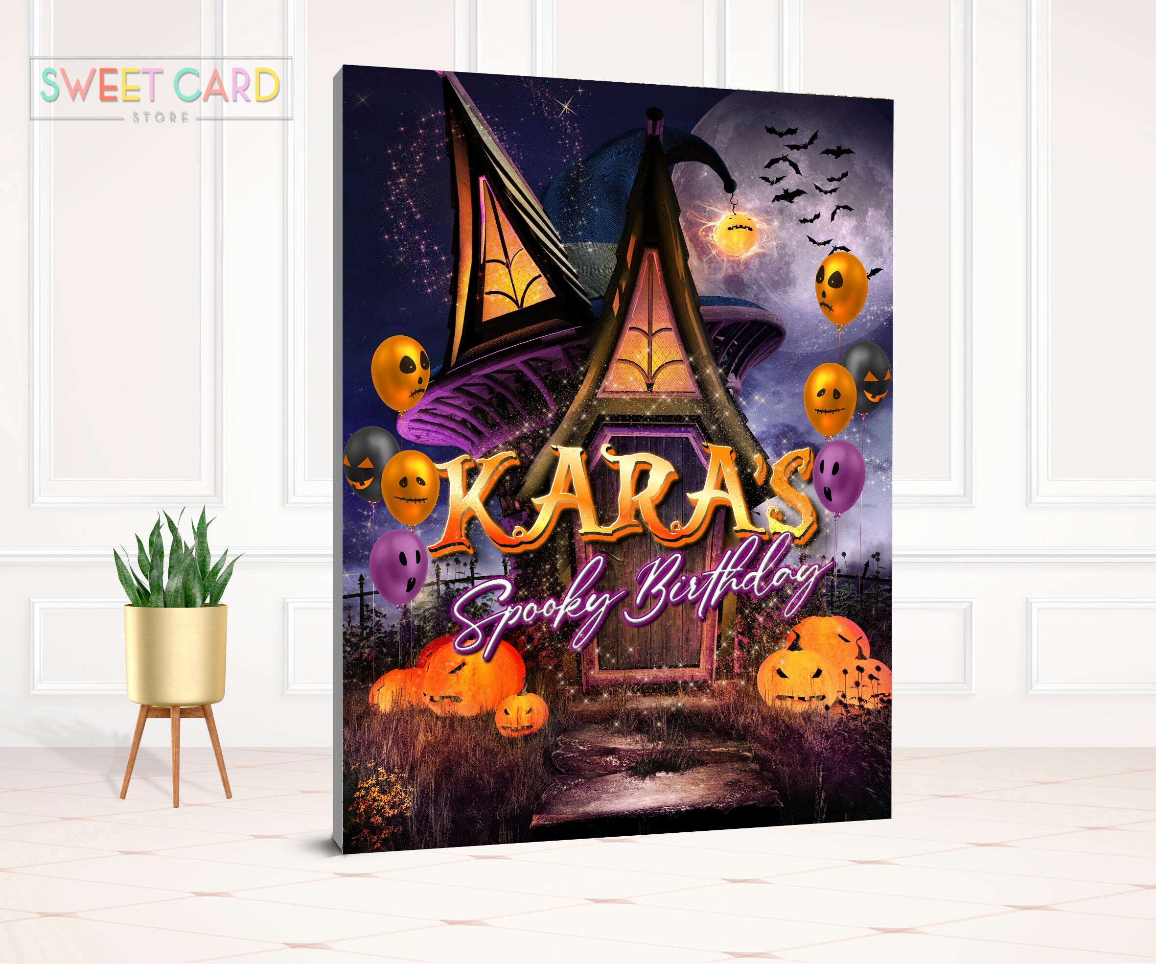 HALLOWEEN PARTY BACKDROP | Halloween party decor banner | Monsters bac ...