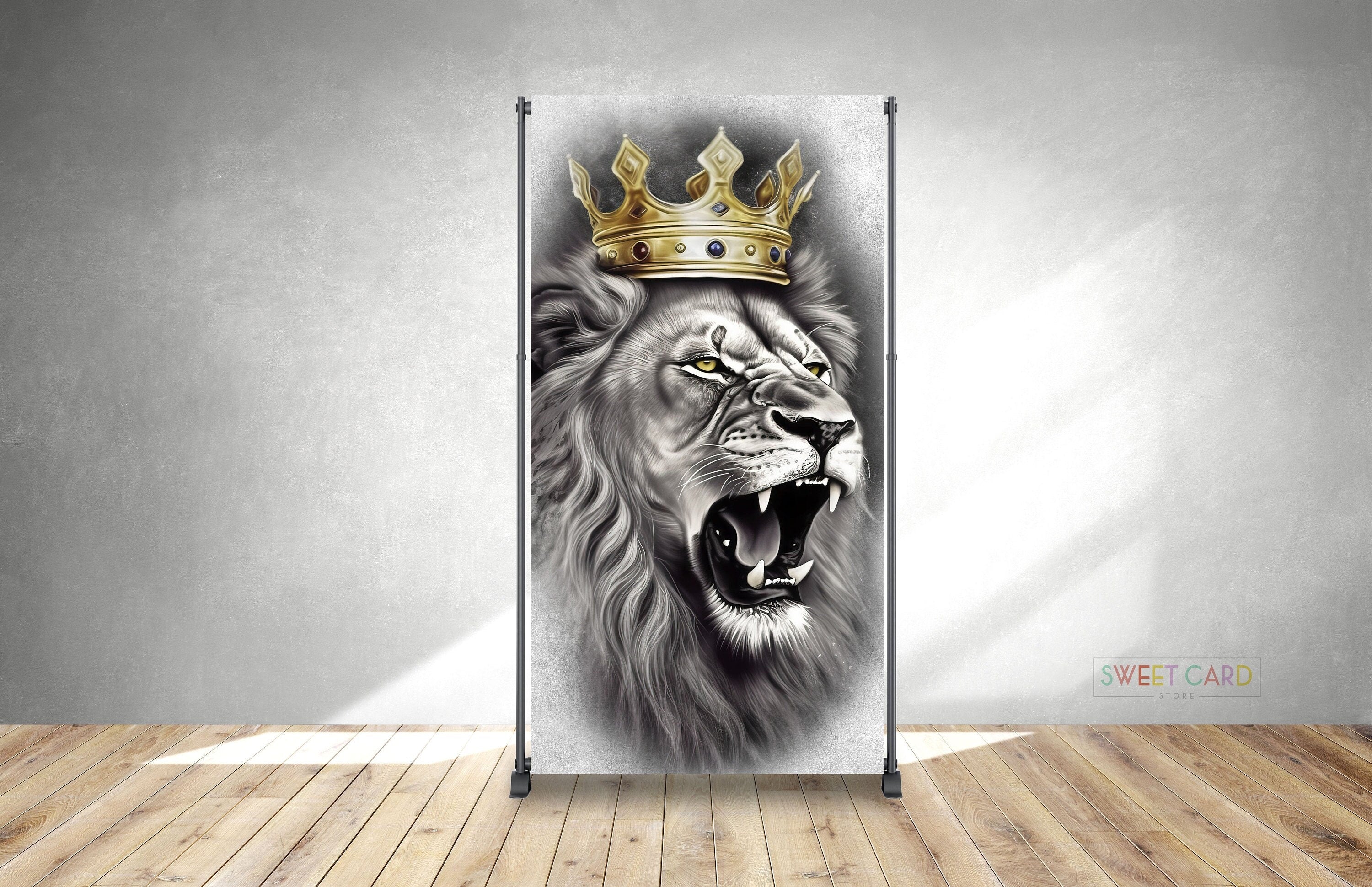 LION KING BACKDROP Birthday Party Backdrop Fifty forty Birthday Party ...